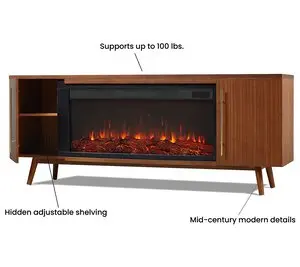 REAL FLAME Morris 72' Landscape Electric Firepl Ace Tv Stand