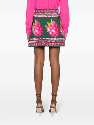 La DoubleJ Graphic-print Wrap Miniskirt