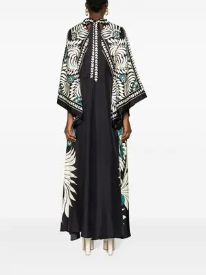 La DoubleJ Magnifico Abstract-print Silk Dress - Black