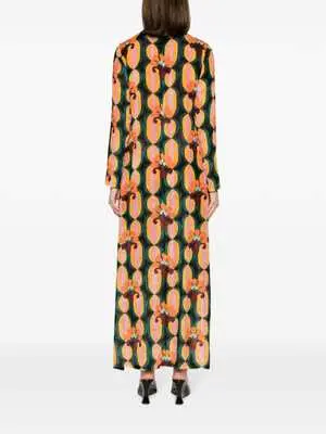 La DoubleJ Swing Geometric-print Midi Dress - Blue
