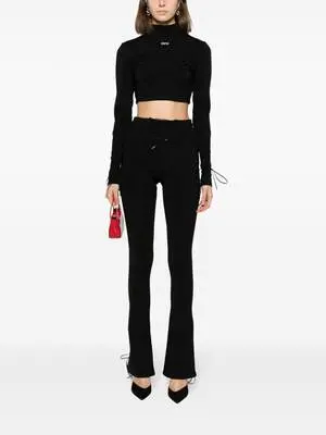Off-White Logo-print Lace-up Leggings