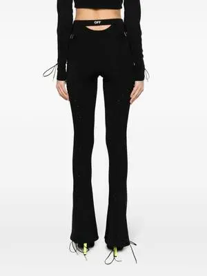 Off-White Logo-print Lace-up Leggings