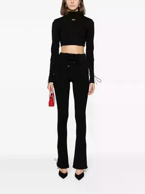 Off-White Lace-up Logo Crop Top