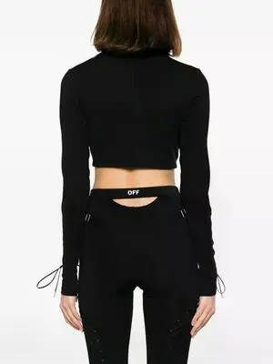 Off-White Lace-up Logo Crop Top