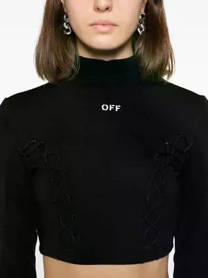 Off-White Lace-up Logo Crop Top