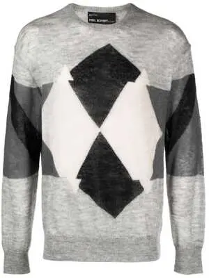 Neil Barrett Argyle Check Pattern Jumper
