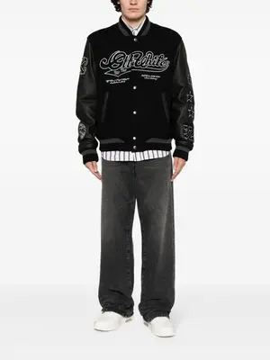 Off-White Embroidered Bomber Jacket