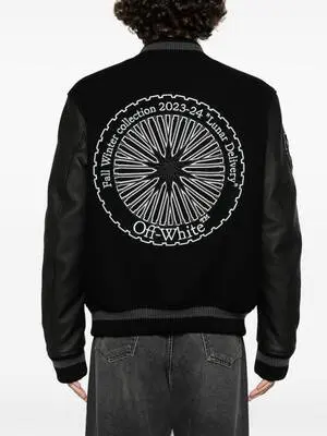 Off-White Embroidered Bomber Jacket