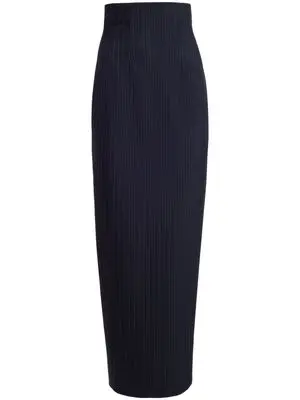 Khaite The Loxley Pinstriped Pencil Skirt