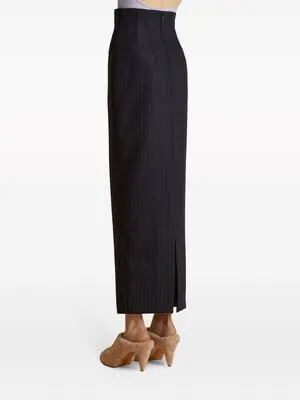 Khaite The Loxley Pinstriped Pencil Skirt
