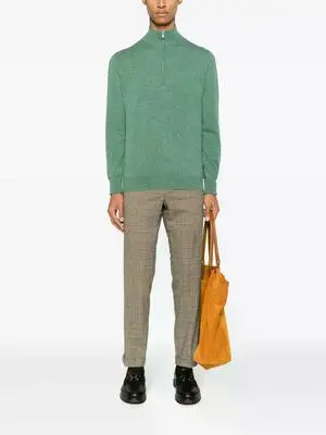 BALLANTYNE Short-zip Cashmere Jumper