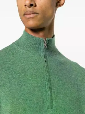 BALLANTYNE Short-zip Cashmere Jumper