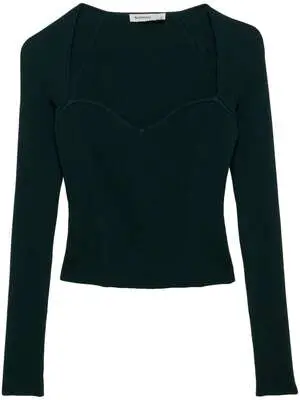 Simkhai Giuliana Ribbed-knit Top - Green