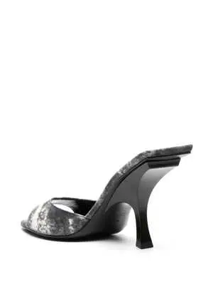 Attico 100mm Bleached-effect Pointed-toe Sandals