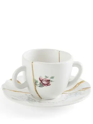 SELETTI Kintsugi Tea Cup Set - White