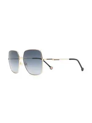 Carolina Herrera Logo Engraved Square Frame Sunglasses