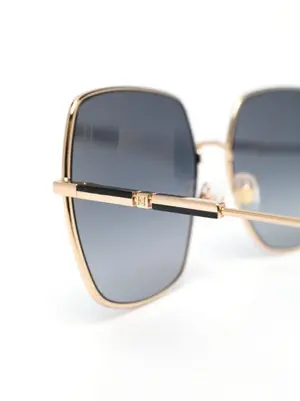 Carolina Herrera Logo Engraved Square Frame Sunglasses