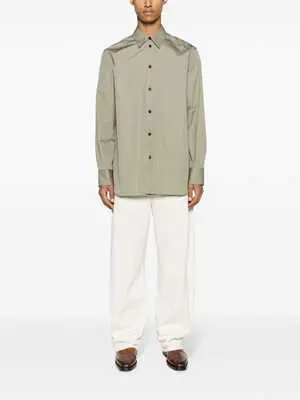 JIL SANDER Long-sleeve Cotton Shirt - Green