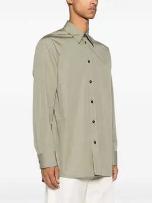 JIL SANDER Long-sleeve Cotton Shirt - Green