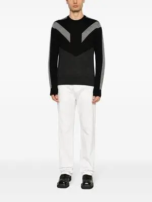 Neil Barrett Colour-block Fine-knit Jumper