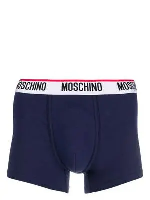 Moschino Logo-waistband Boxer Pack - Blue