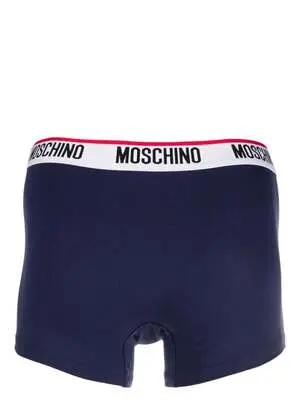Moschino Logo-waistband Boxer Pack - Blue