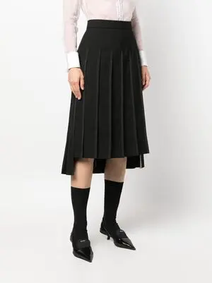 Thom Browne High-waisted Pleated Skirt - Black