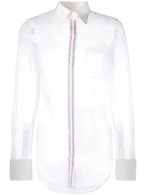 Thom Browne Rwb-placket Silk Shirt