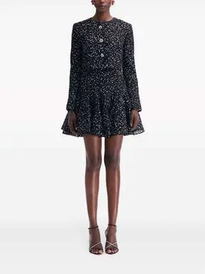 Oscar De La Renta Eyelash Fil-coupé Cropped Jacket