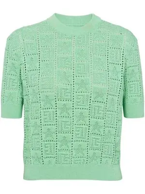 Balmain Monogram Jacquard Knit Top