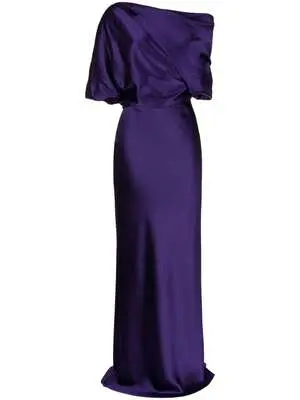 Amsale Off-shoulder Draped-detail Gown