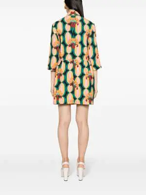 La DoubleJ Juliet Geometric-print Minidress - Blue