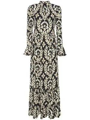 La DoubleJ Visconti Ghirlanda-print Maxi Dress