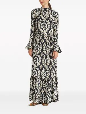 La DoubleJ Visconti Ghirlanda-print Maxi Dress