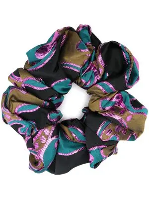 La DoubleJ Giga Abstract-pattern Scrunchie - Green