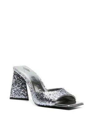 Attico 85mm Mini Devon Sandals - Silver