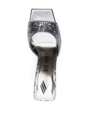 Attico 85mm Mini Devon Sandals - Silver