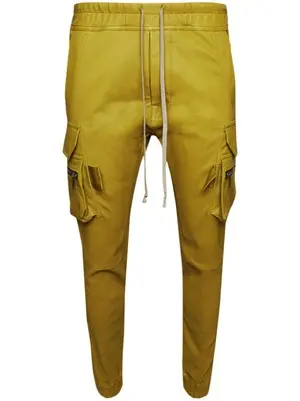 Rick Owens Elasticated Waist Tapered Leather Cargo Trousers