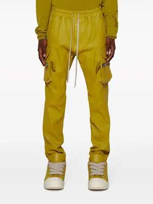 Rick Owens Elasticated Waist Tapered Leather Cargo Trousers
