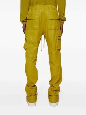 Rick Owens Elasticated Waist Tapered Leather Cargo Trousers