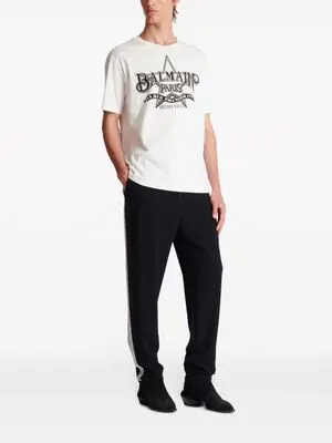 Balmain Logo-print Cotton T-shirt - White