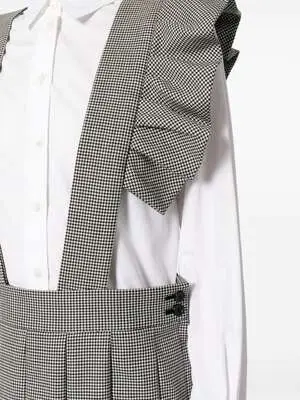 Comme Des Garçons Ruffle-detailing Check-pattern Dress