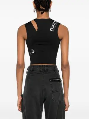 Y3 Logo-print Cropped Tank Top