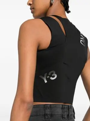 Y3 Logo-print Cropped Tank Top