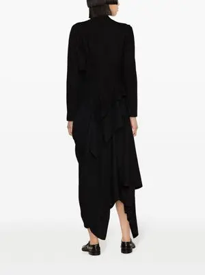 Yohji Yamamoto Ruffle-detail Asymmetric Coat