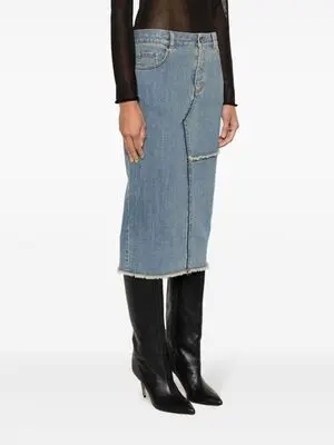 TOM FORD Frayed Pencil Midi Skirt