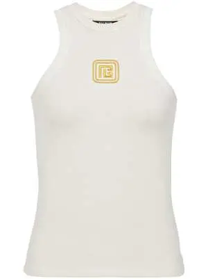 Balmain Logo-embroidered Tank Top