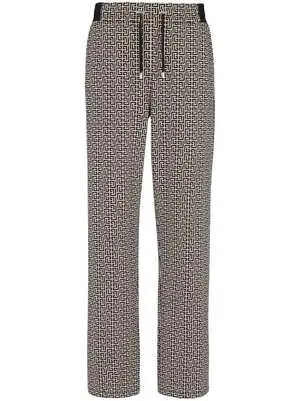 Balmain Monogram-jacquard Drawstring-waistband Track Pants
