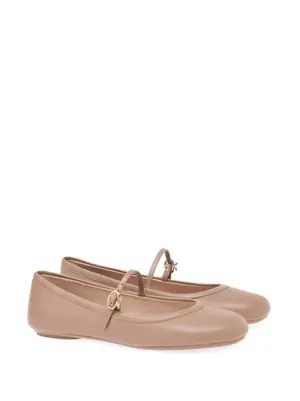 GIANVITO ROSSI Carla Ballerina Shoes - Neutrals