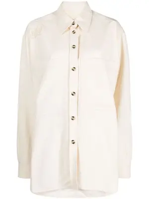 Nanushka Fabian Logo-embroidered Shirt
